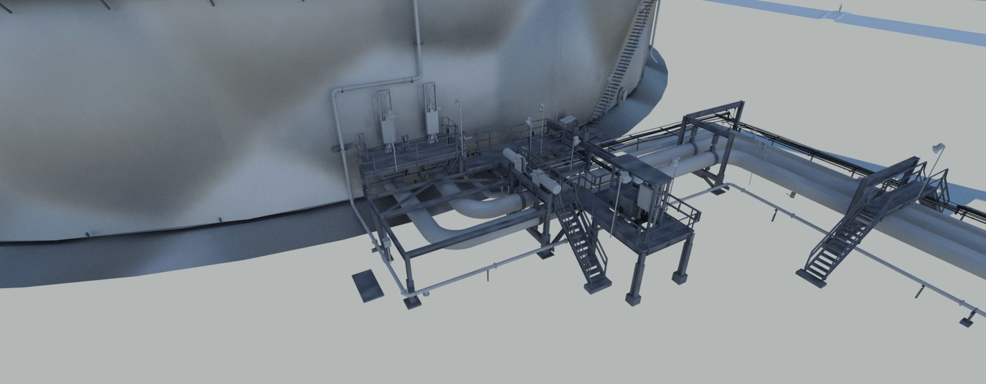 Oil Gas refinery 3D model 3D model | CGTrader