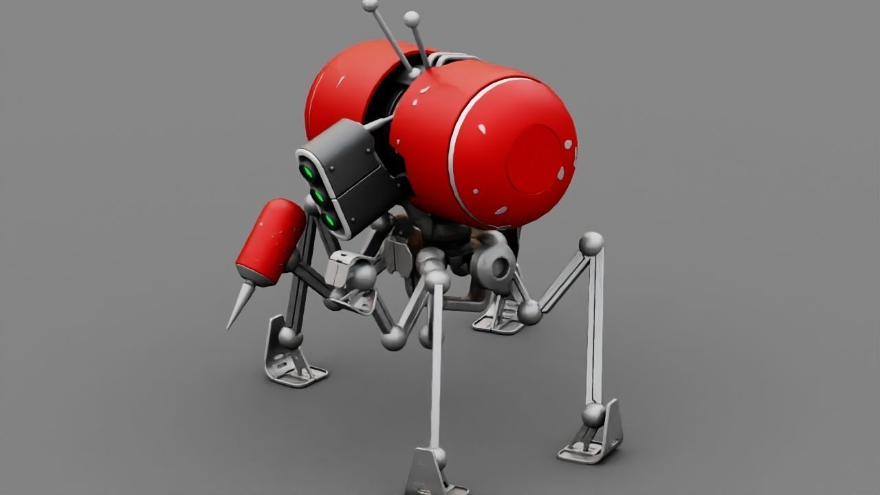 NANO BOT rigged character 3D model rigged | CGTrader