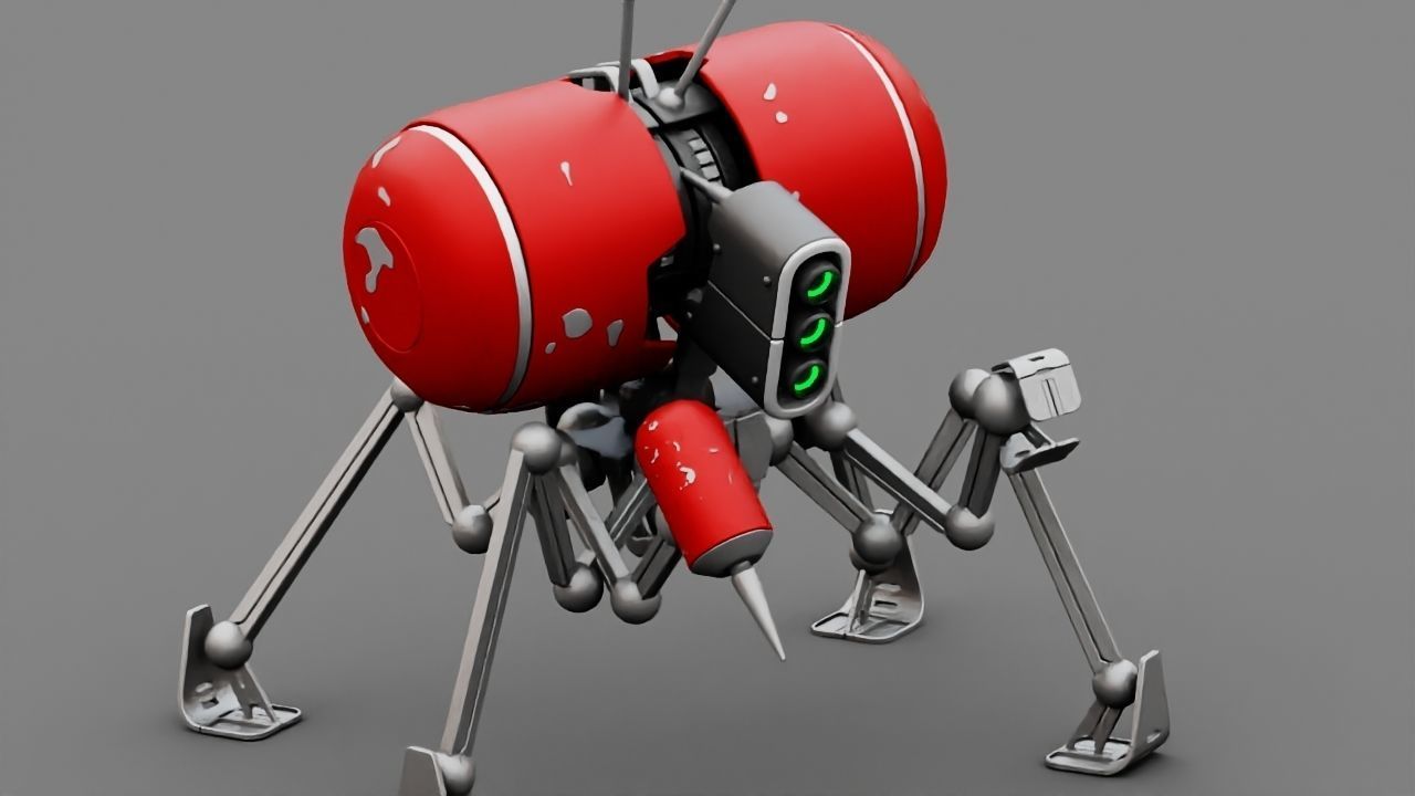 NANO BOT rigged character 3D model rigged | CGTrader