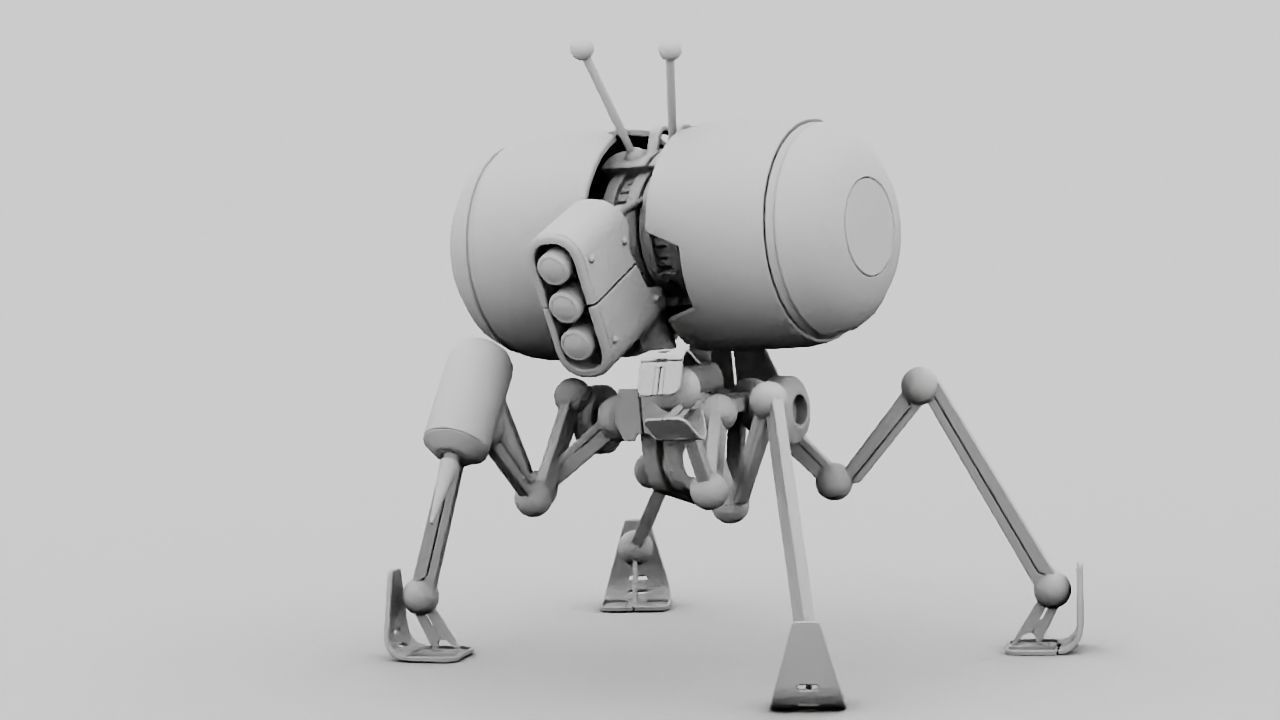 NANO BOT rigged character 3D model rigged | CGTrader