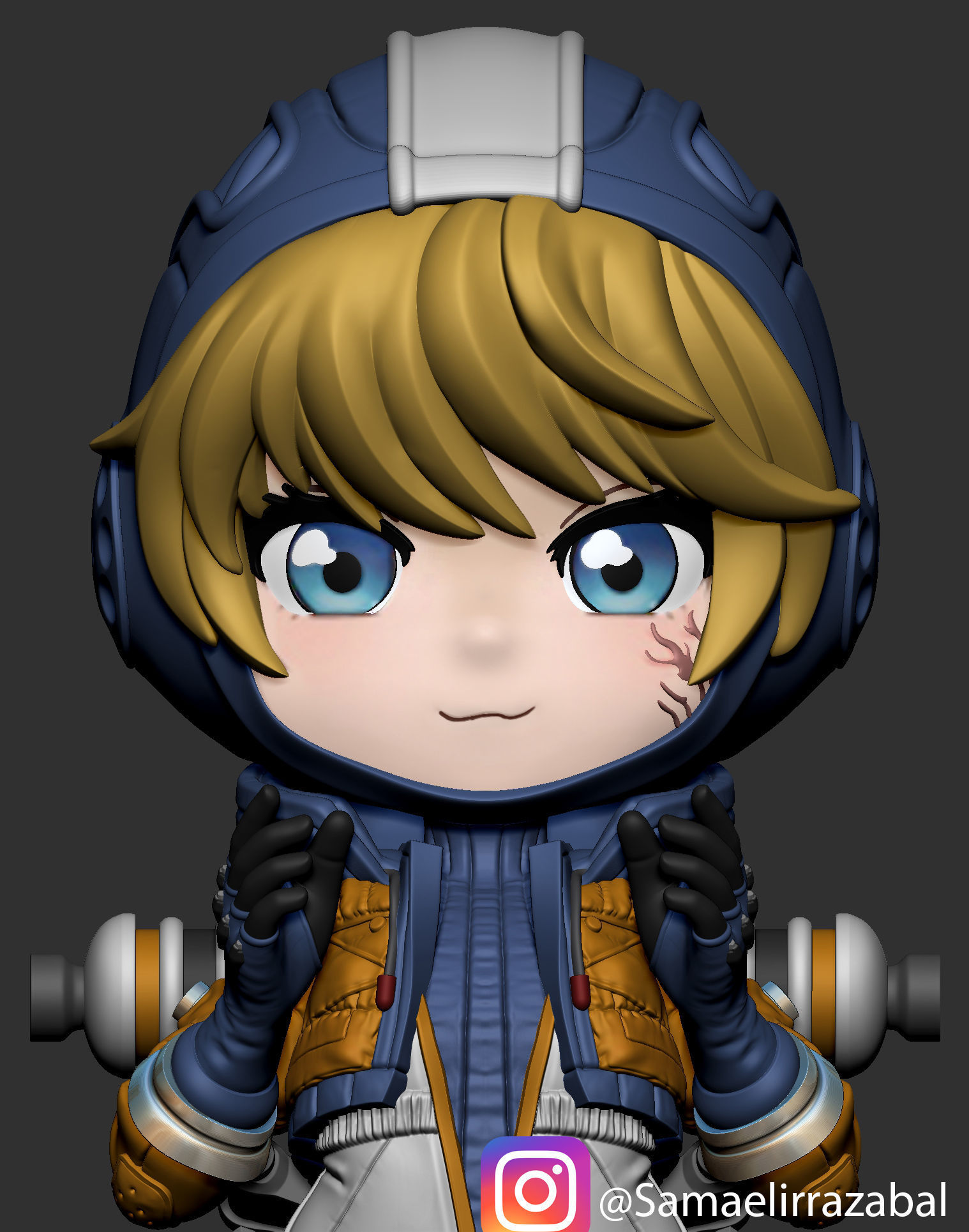 Apex Legends Wattson figure and keychain fanart 3D model 3D printable ...