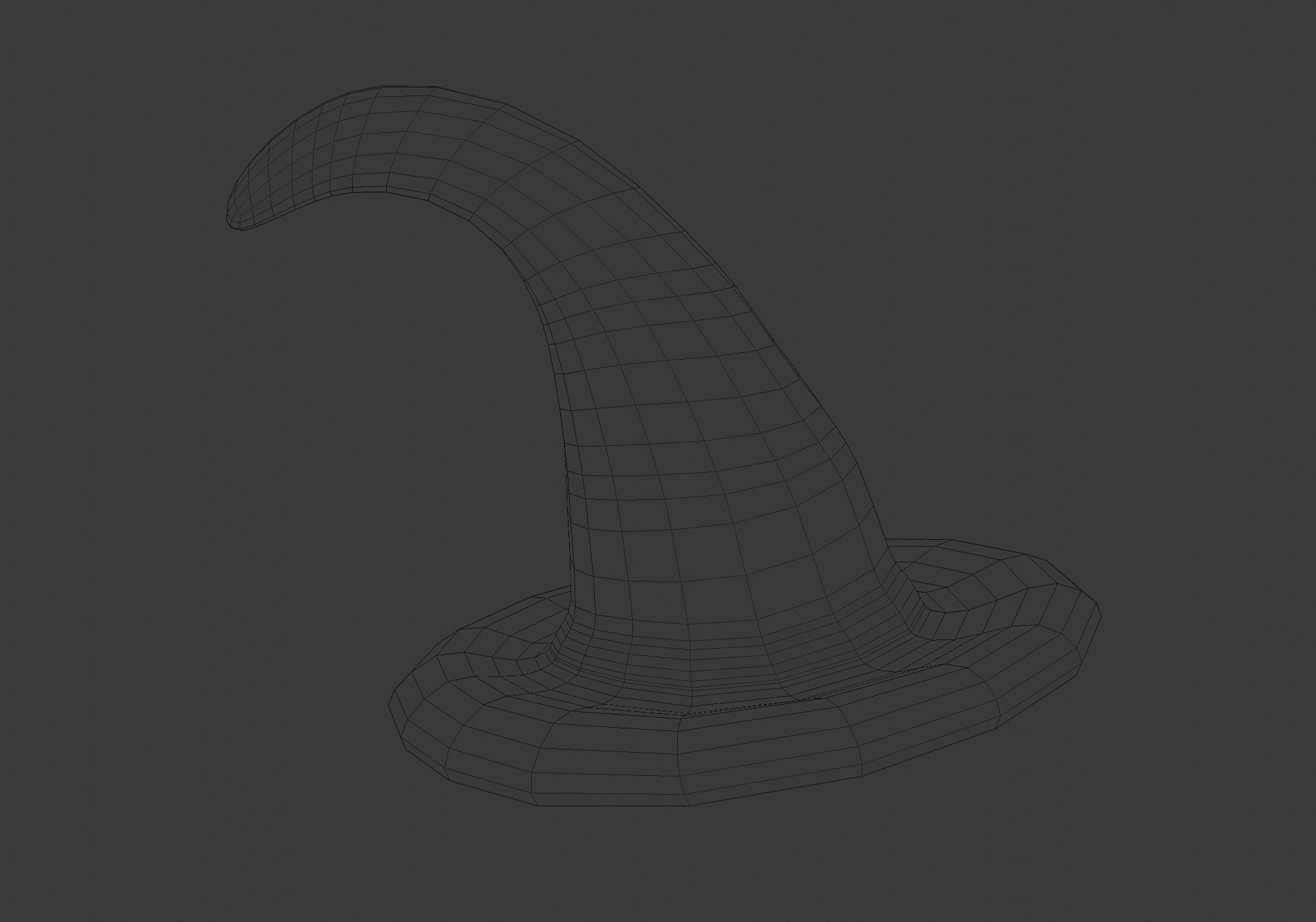 3D model low poly pink witch hat with diamond pattern VR / AR / low ...