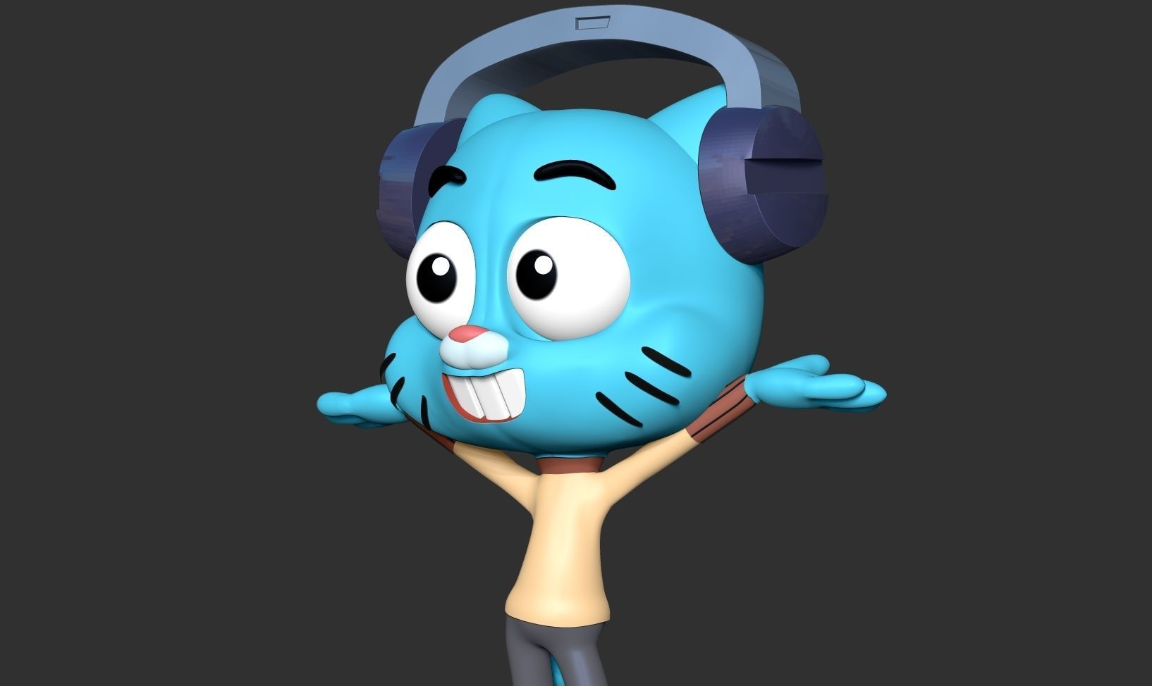 Gumball Watterson 3D model 3D printable | CGTrader