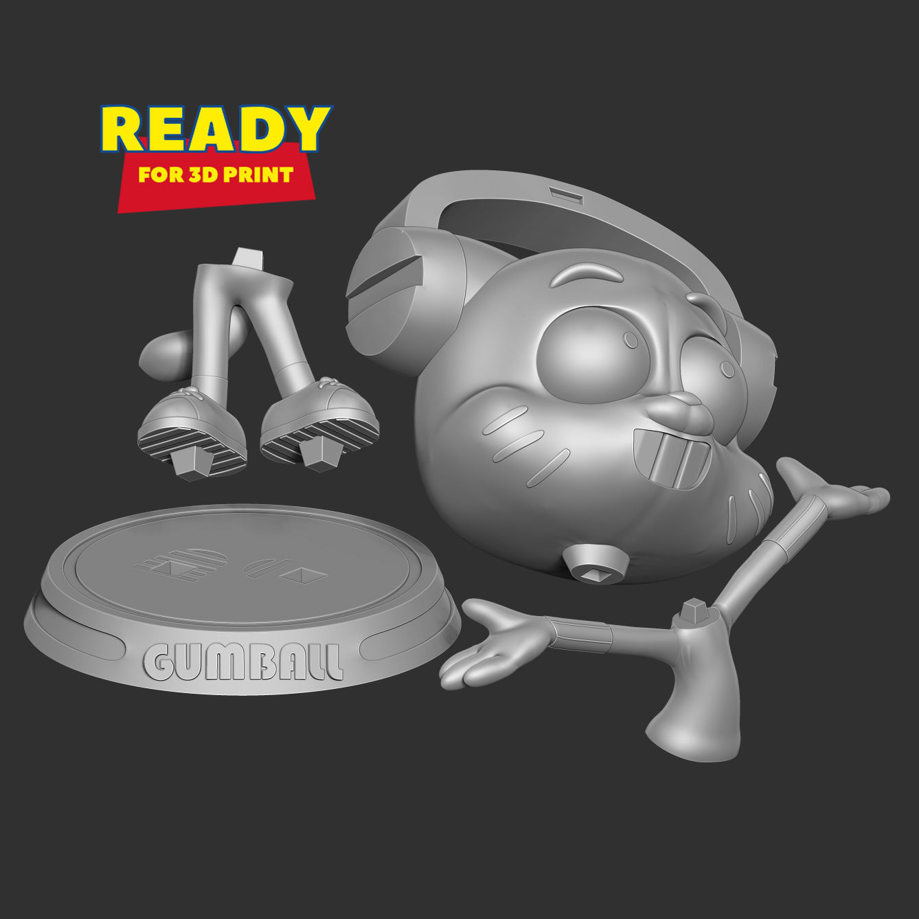 Gumball Watterson 3D model 3D printable | CGTrader