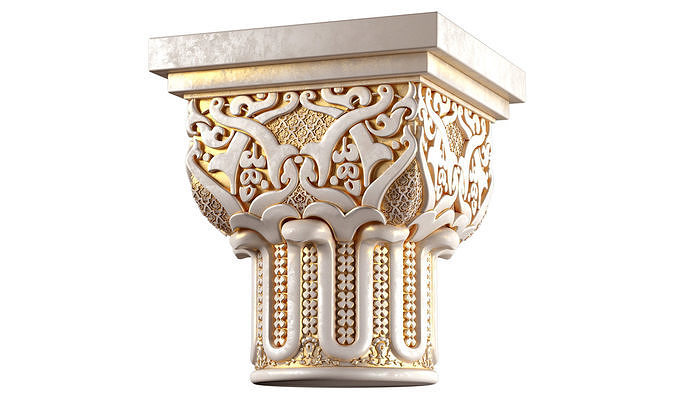Arabic Morocco Column capital 3D model | CGTrader