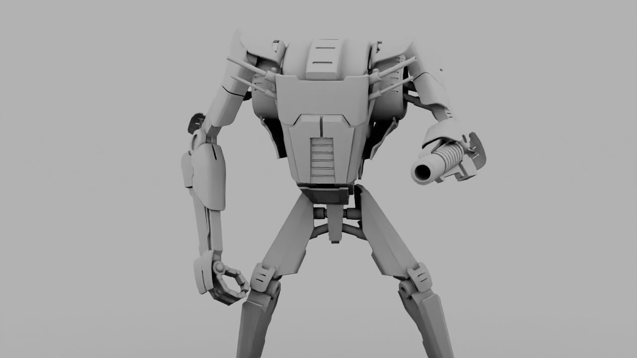 Combat Droid rigged 3D model rigged | CGTrader