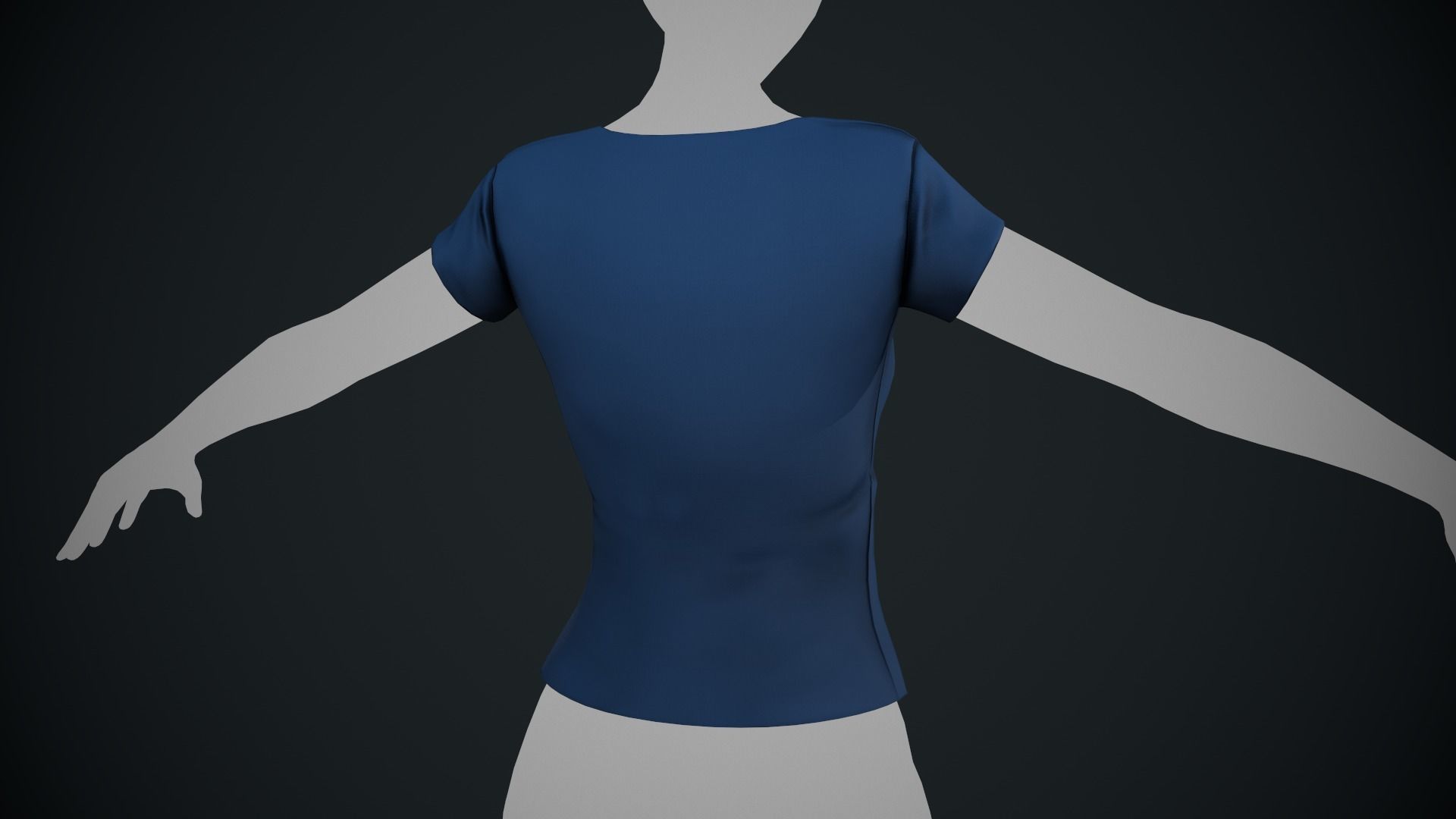3D model Female Blue T-Shirt Style 1 VR / AR / low-poly | CGTrader