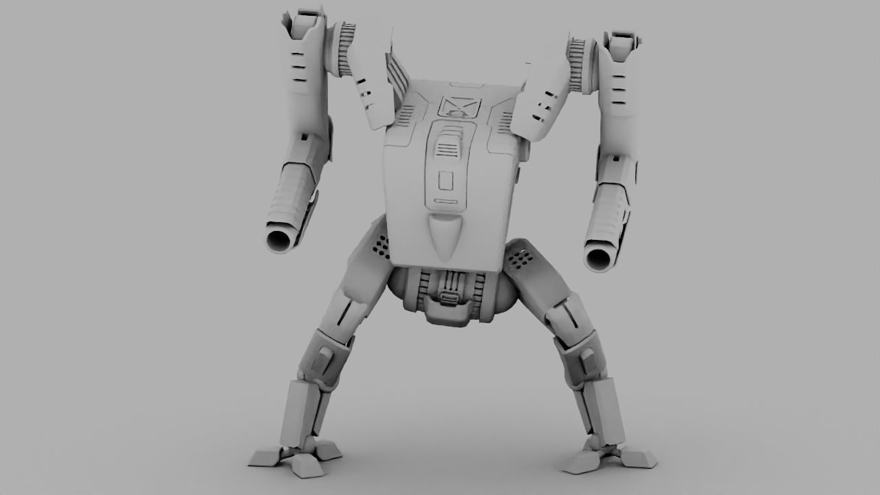 Combat Droid rigged 3D model rigged | CGTrader