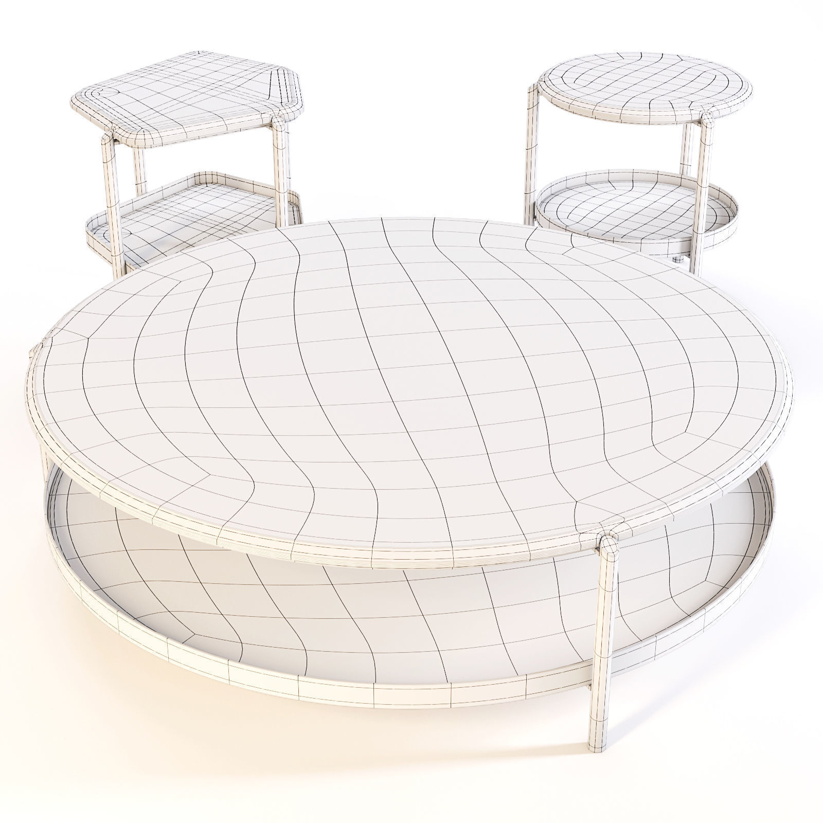 Giorgetti Skyline Coffee Table Set 03 3d Model Cgtrader