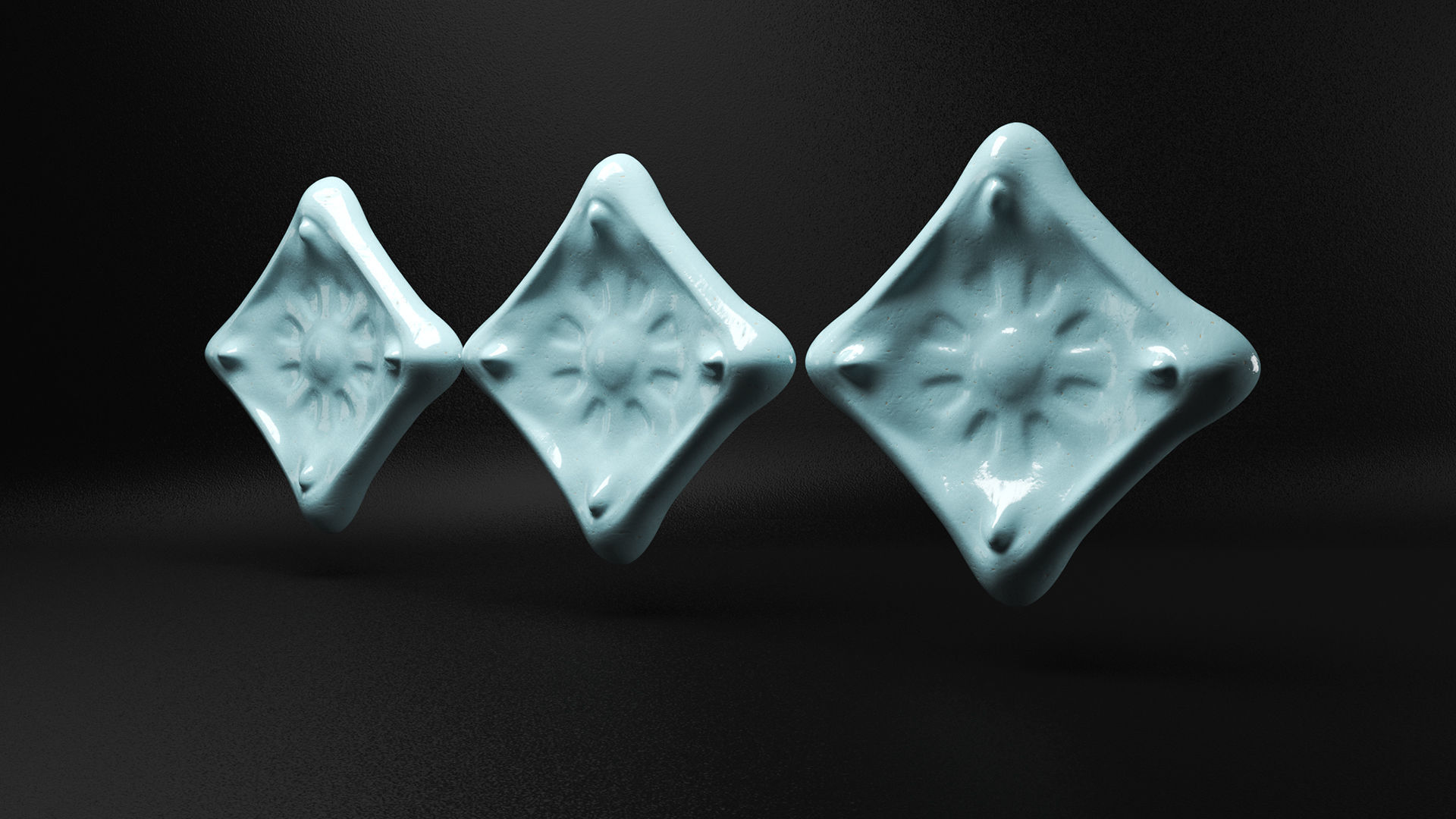 Ceramic blue tile - Casa Batllo - Gaudi 3D model | CGTrader