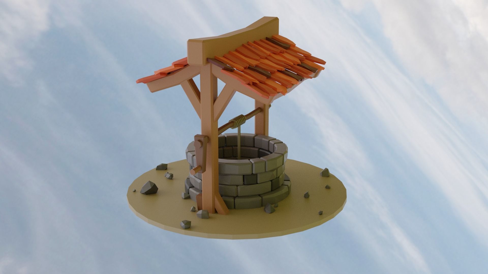 Low poly water well free VR / AR / low-poly 3D model | CGTrader