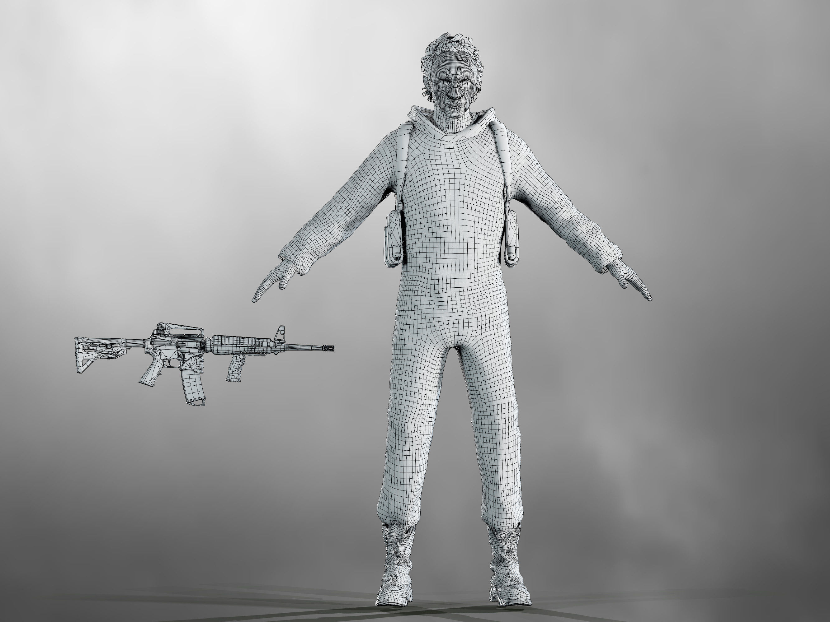 3D model Robber from Money Heist Korea VR / AR / low-poly rigged | CGTrader