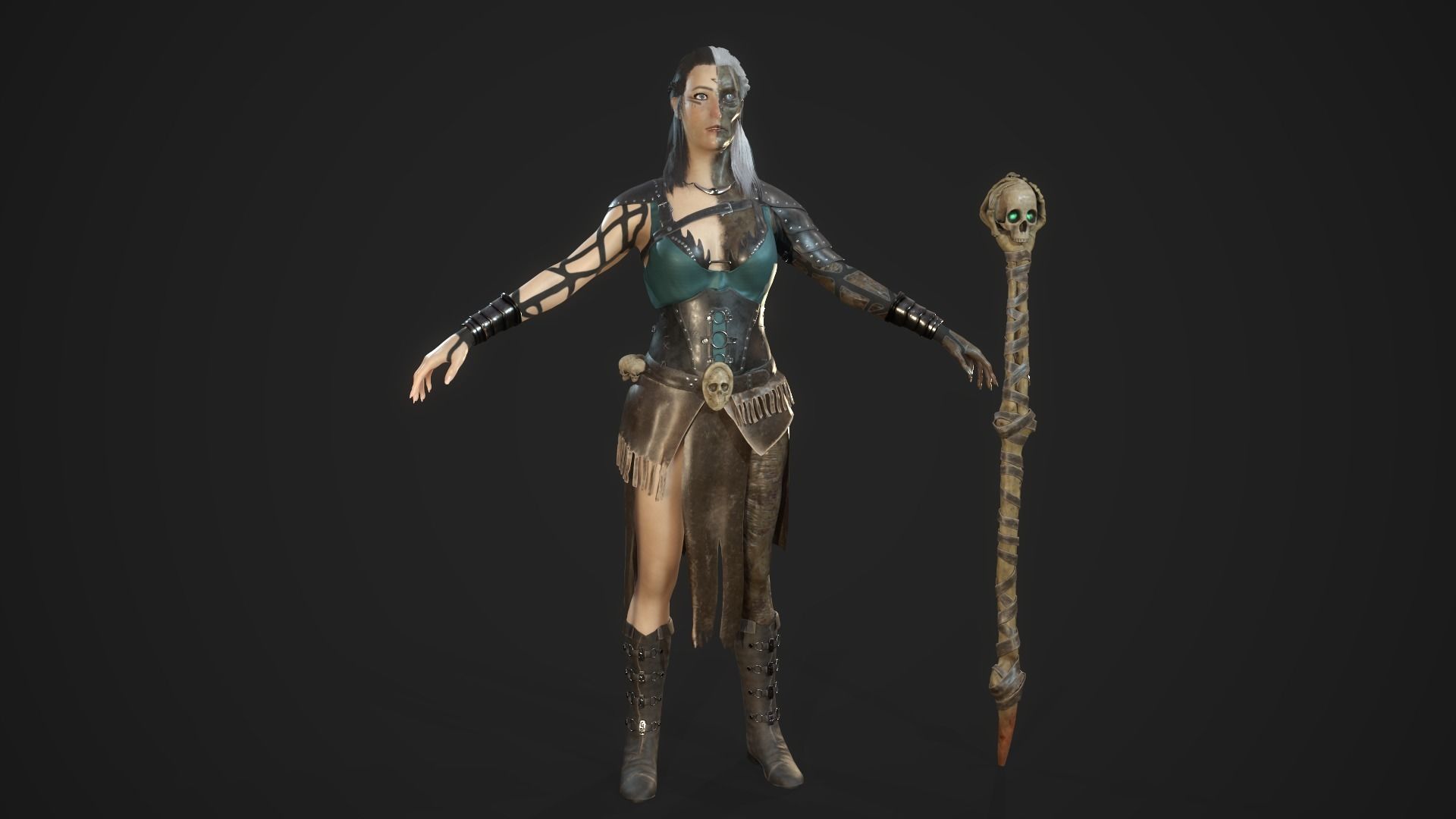 3D model Goddess Hel VR / AR / low-poly rigged animated | CGTrader