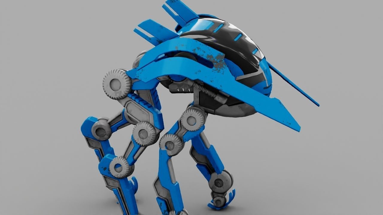 Alien Bot rigged 3D model rigged | CGTrader