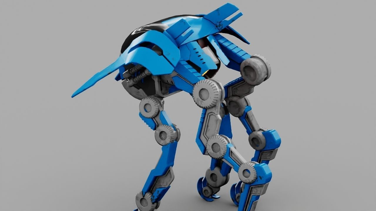 Alien Bot rigged 3D model rigged | CGTrader