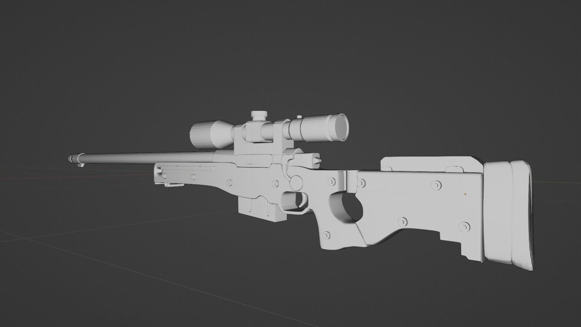 3D model Low poly AWM Sniper Gun VR / AR / low-poly | CGTrader