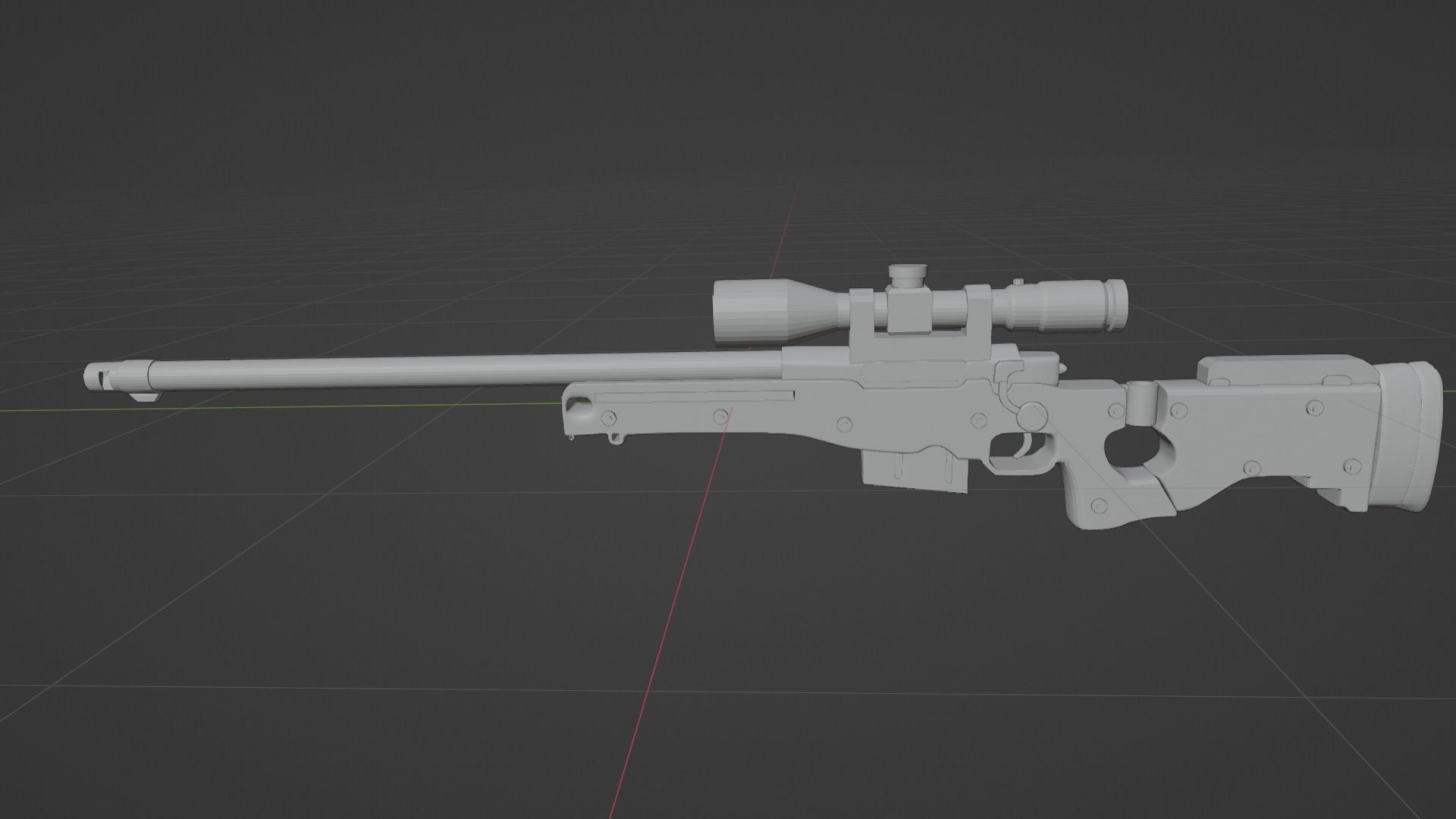 3D model Low poly AWM Sniper Gun VR / AR / low-poly | CGTrader