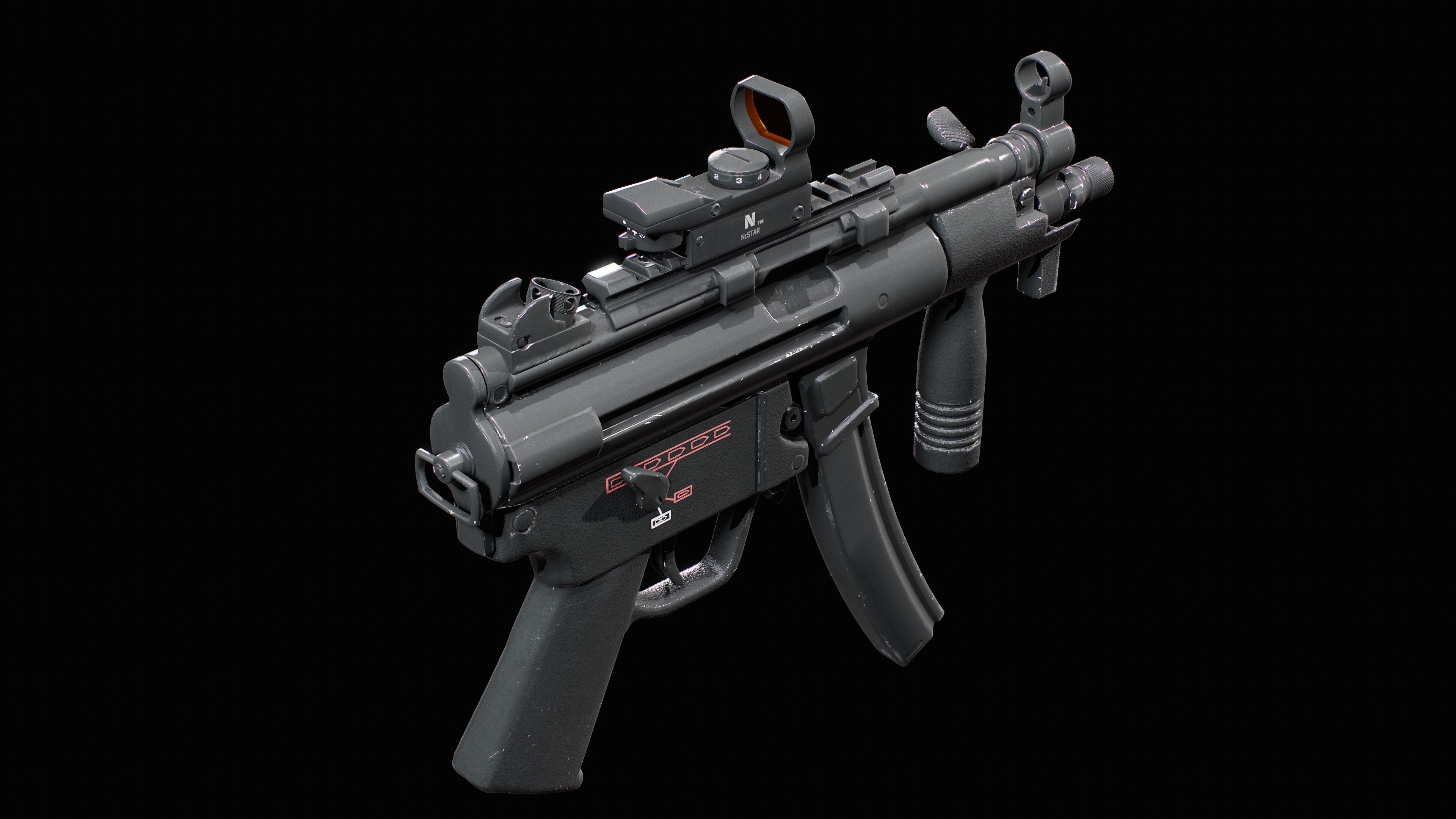 3D model MP5K Submachine Gun VR / AR / low-poly | CGTrader