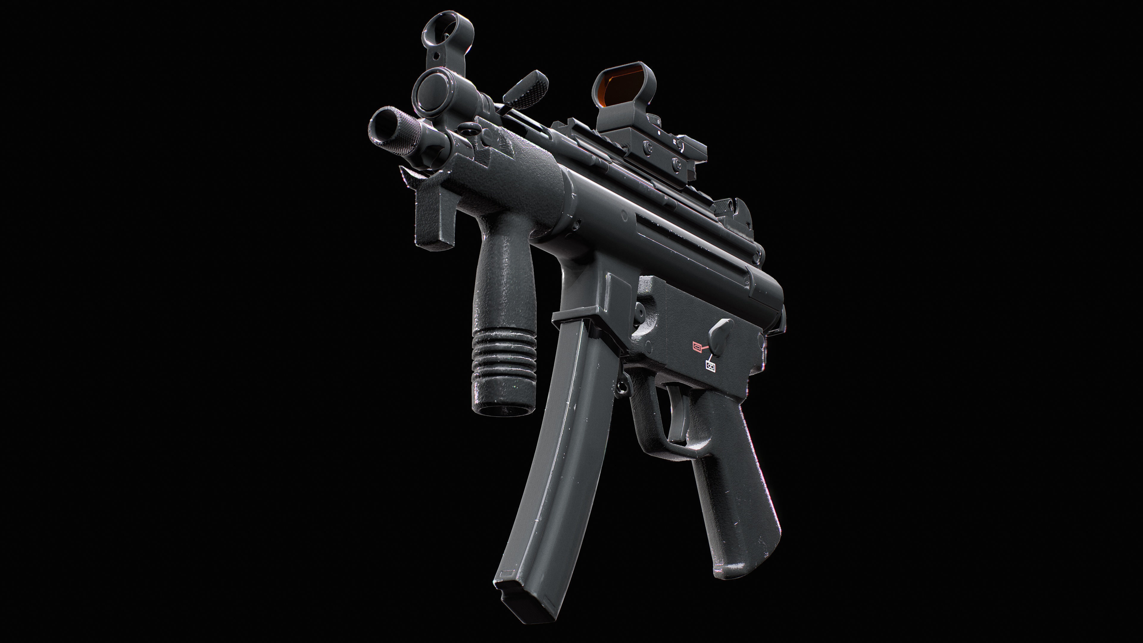 3D model MP5K Submachine Gun VR / AR / low-poly | CGTrader