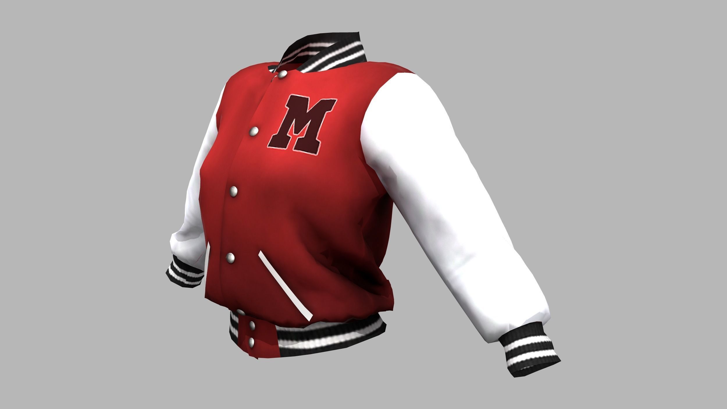 3D model Ladies Varsity Letterman Jacket VR / AR / low-poly | CGTrader