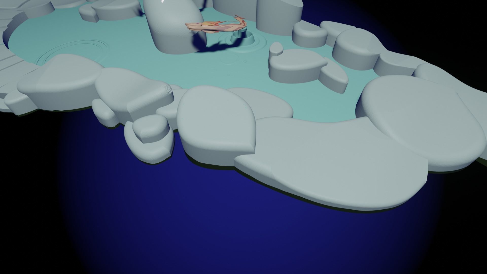 Koi and The Catch Pond Genshin Impact 3D model 3D printable | CGTrader