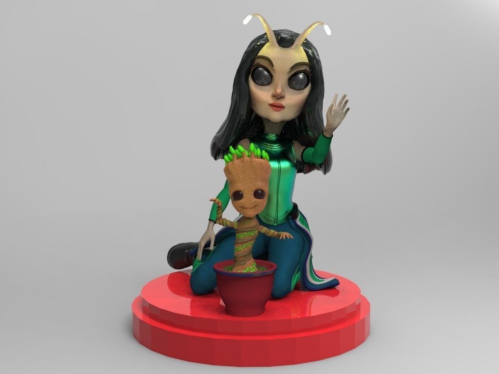 Mantis and Groot 3D model 3D printable | CGTrader
