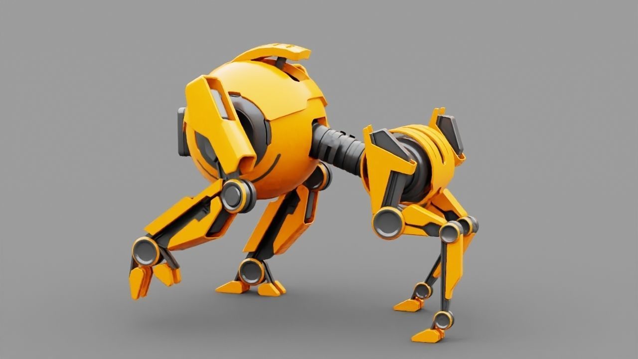 Q BOT rigged character rigged 3D model rigged | CGTrader