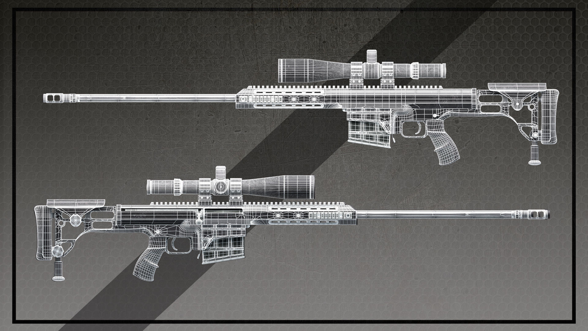 Highpoly Sniper Barrett Model 98B 3D model | CGTrader