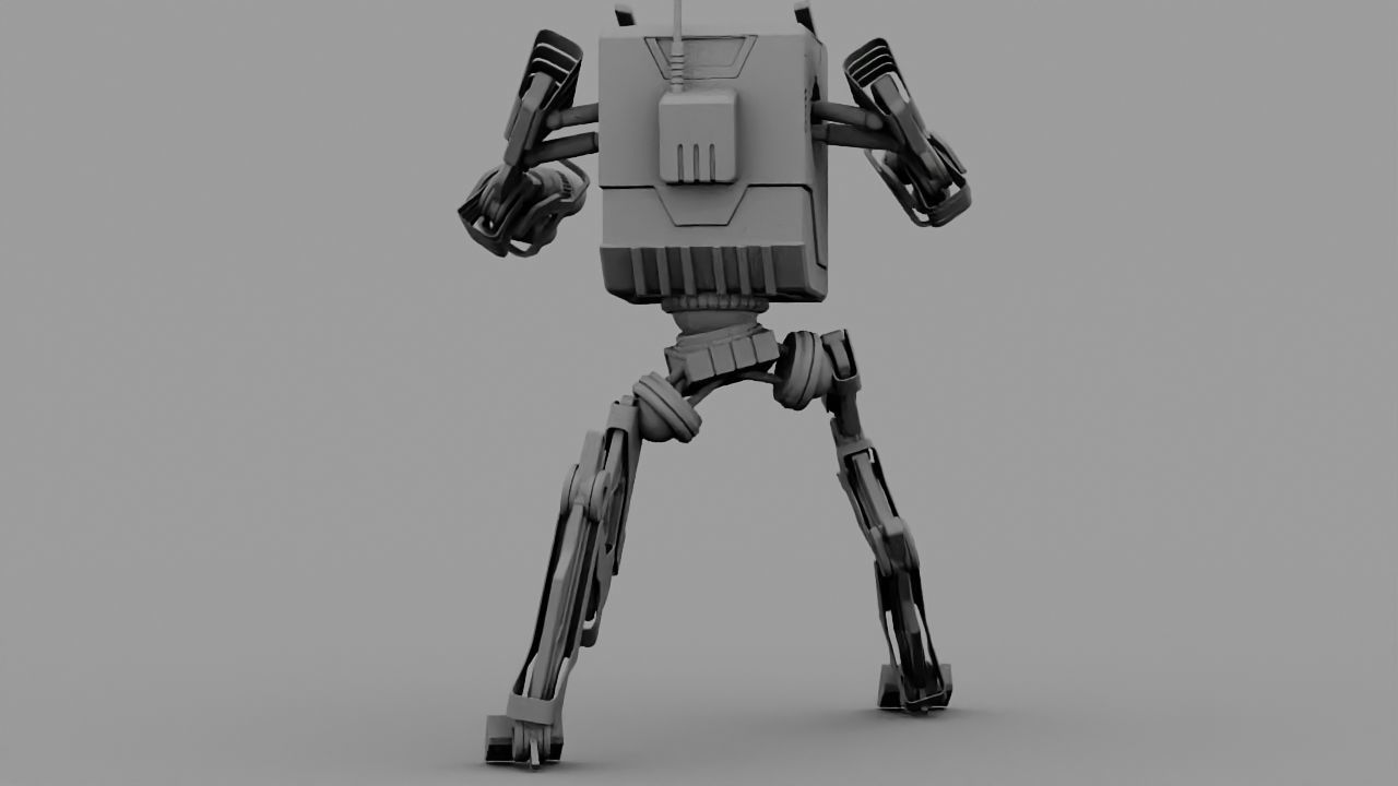 Combat Droid rigged 3D model rigged | CGTrader
