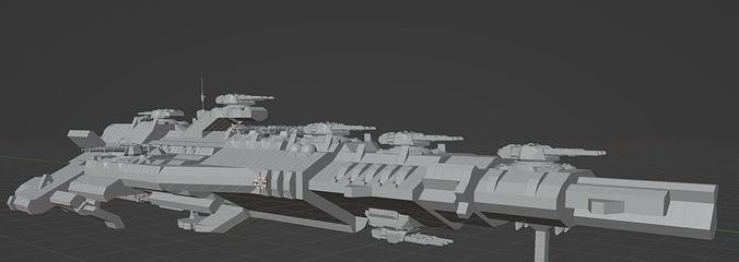 Kristang Battleship free 3D model | CGTrader