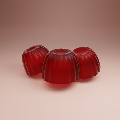 Jelly three desserts 3D model | CGTrader