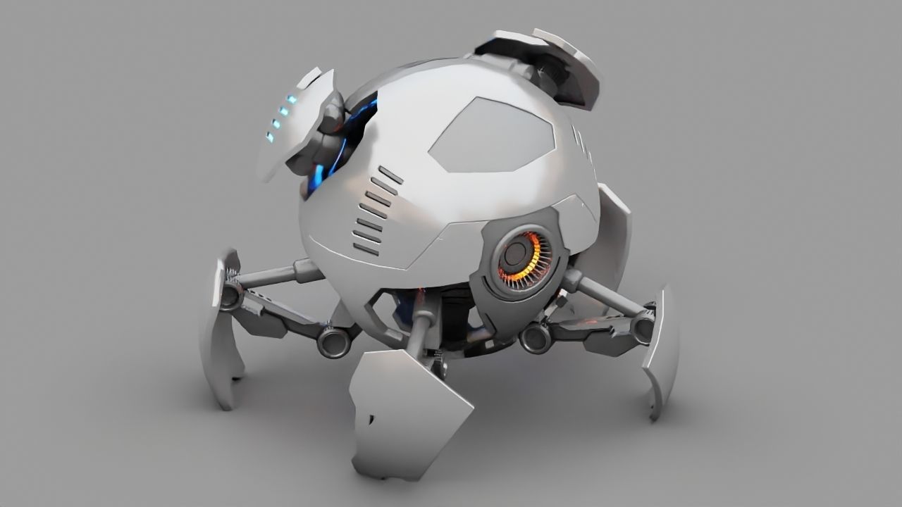 Ball Bot rigged character 3D model rigged | CGTrader