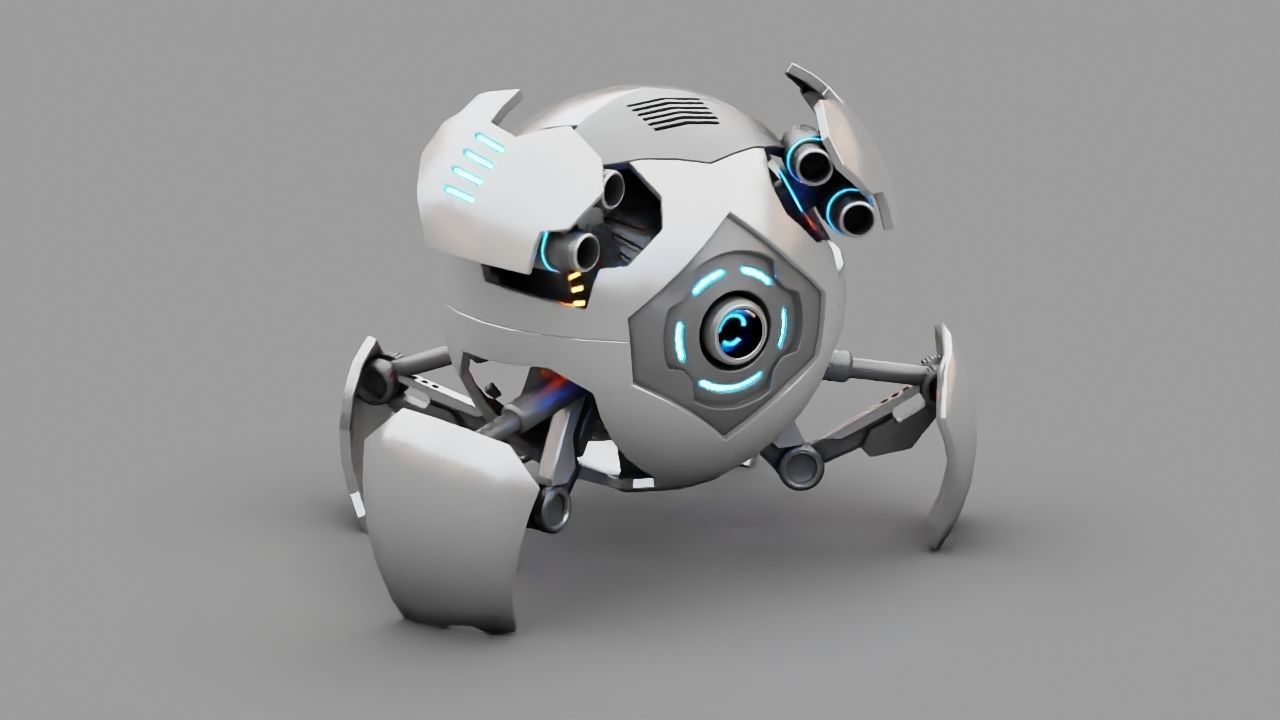 Ball Bot rigged character 3D model rigged | CGTrader