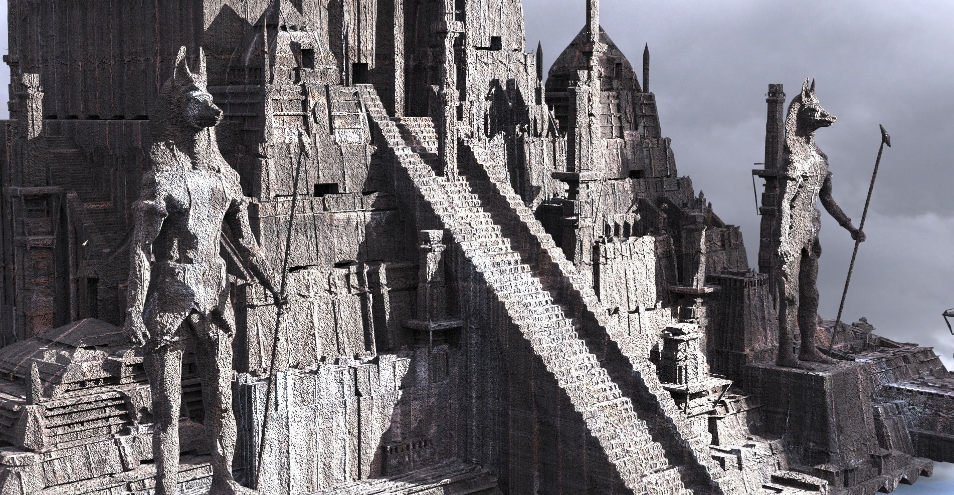 Arch pyramid of Anubis 3D model | CGTrader