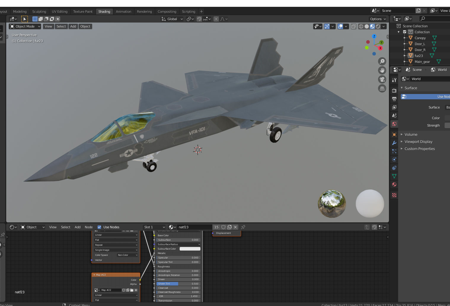 YF-23 naval NATF-23 3D model | CGTrader