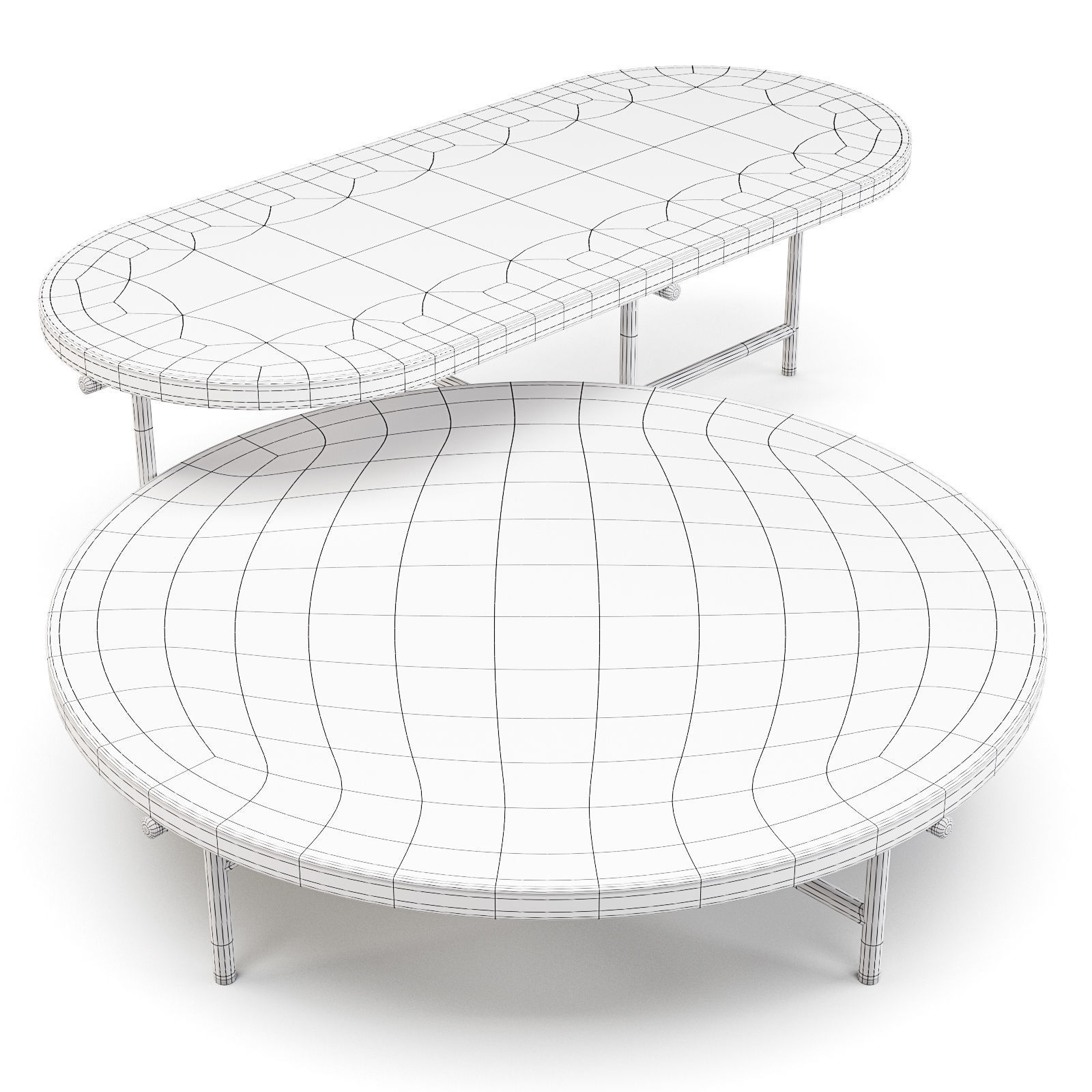 Minotti Torii - Coffee Tables Set 02 3D model | CGTrader