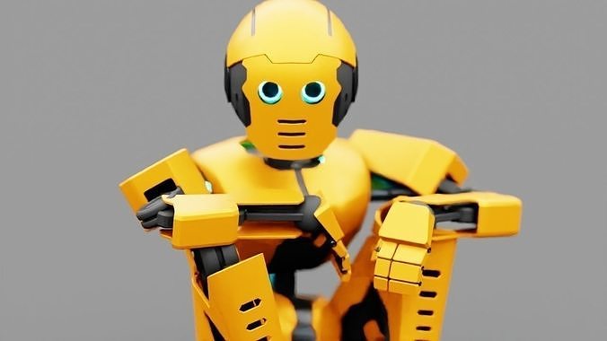 Android V2 rigged character 3D model rigged | CGTrader