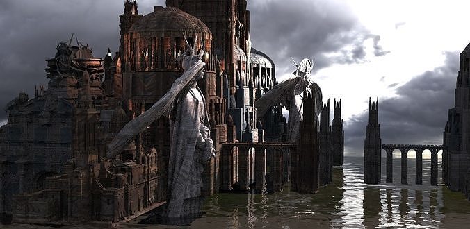 Fantasy Art Deco Grand Bankers Towers extended 3D model | CGTrader