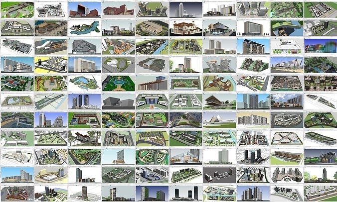 Collection 100 Sketchup diverse models | CGTrader