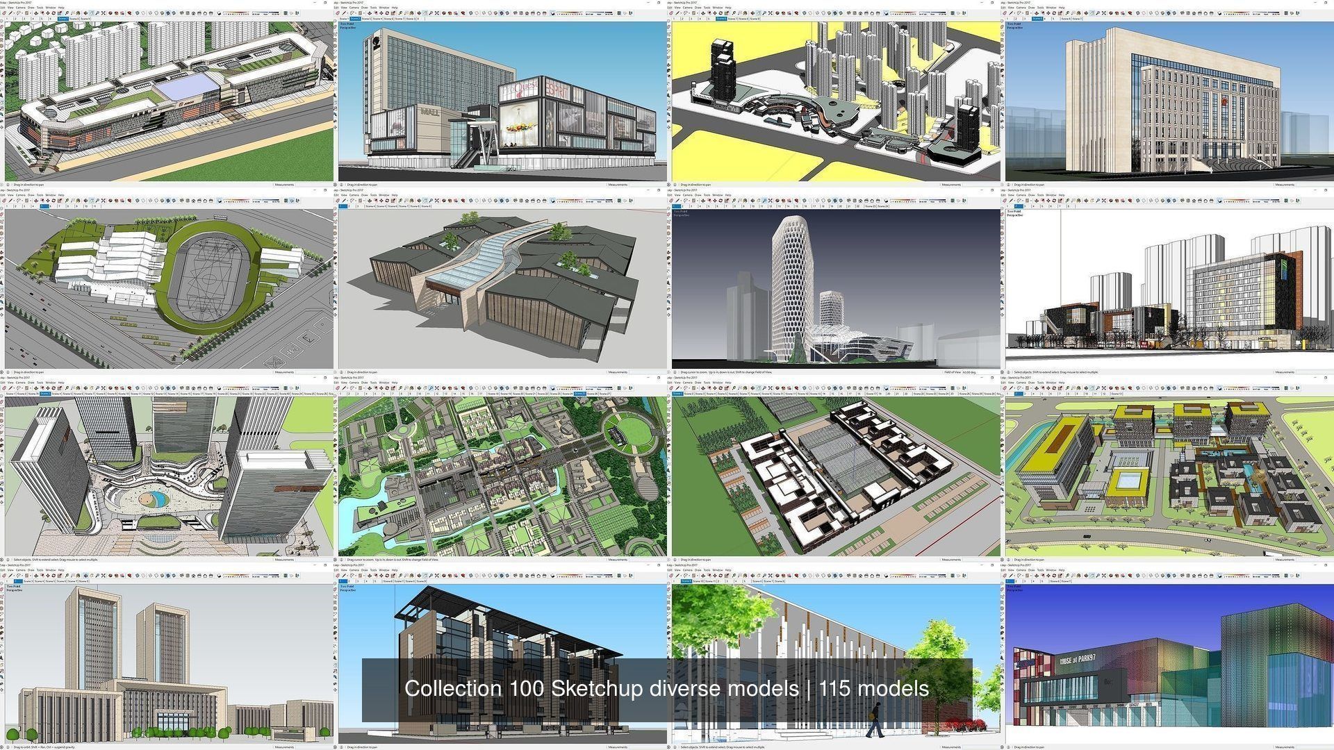 Collection 100 Sketchup diverse models | CGTrader