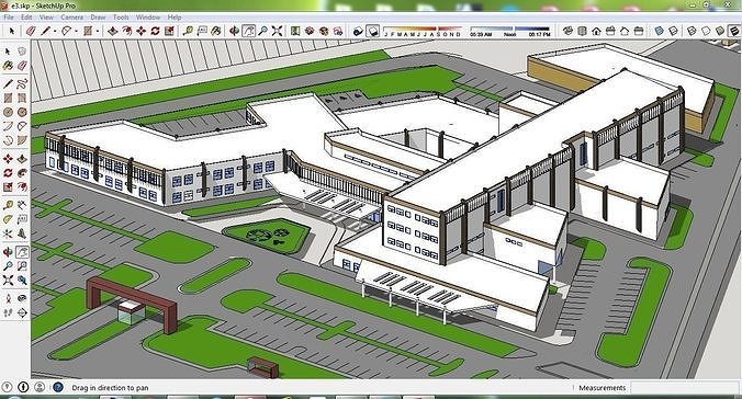 Sketchup Hospital E3 3D model | CGTrader