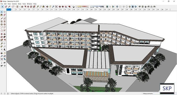 Sketchup Hospital F6 3D model | CGTrader