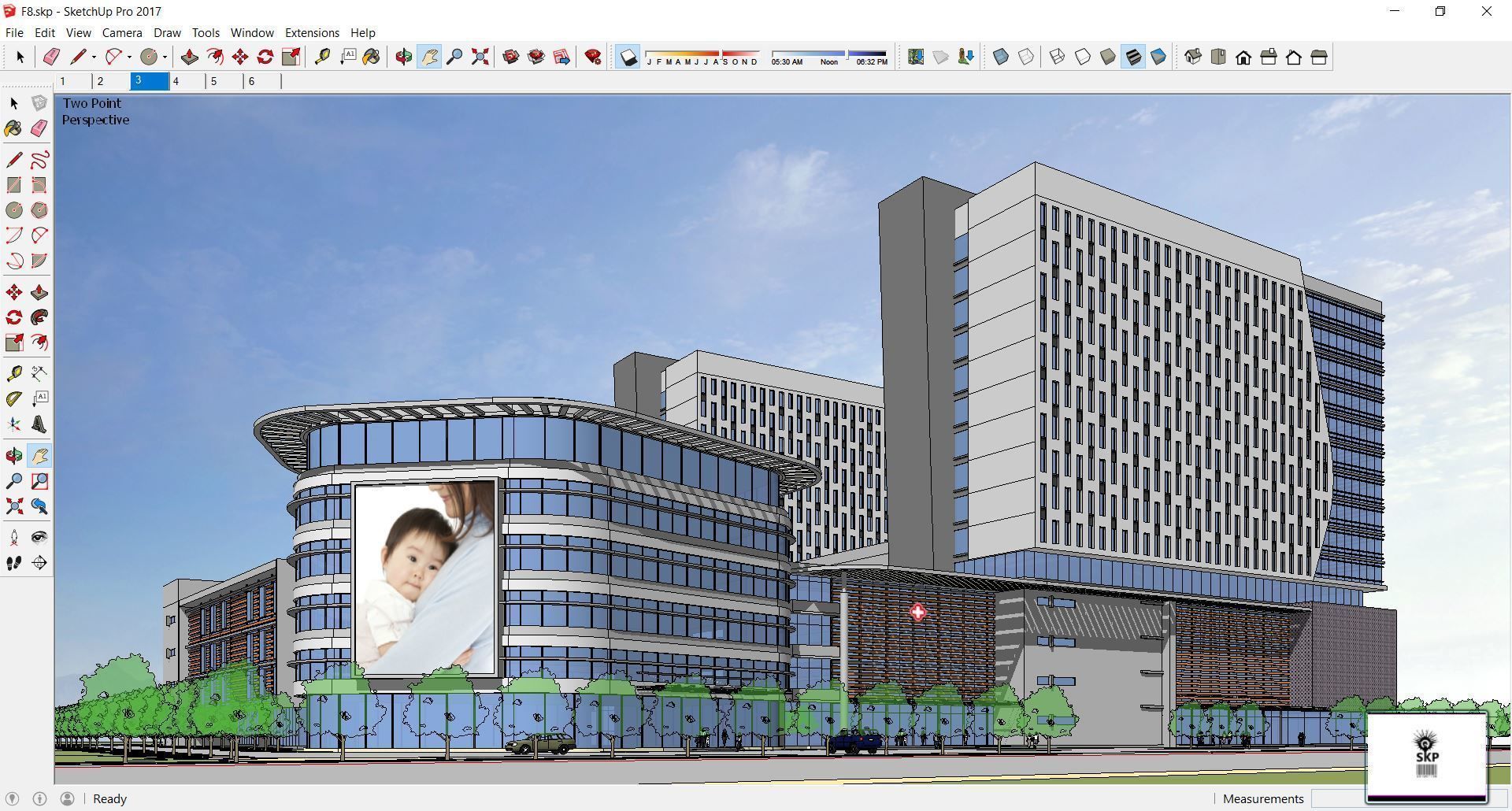 Sketchup Hospital F8 3D model | CGTrader