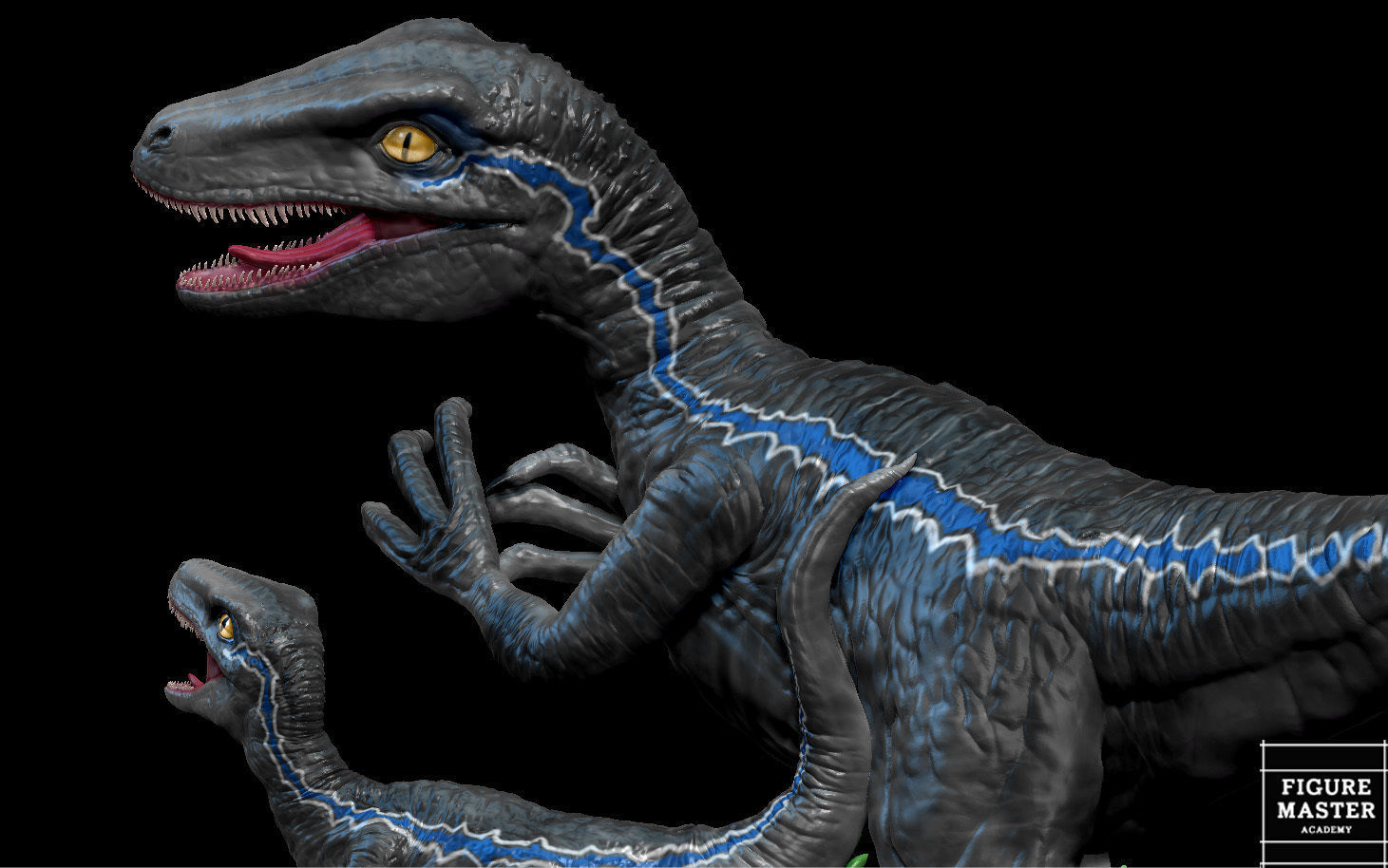 BLUE JURASSIC WORLD DOMINION AND BABY DINOSAUR 3D model 3D printable ...