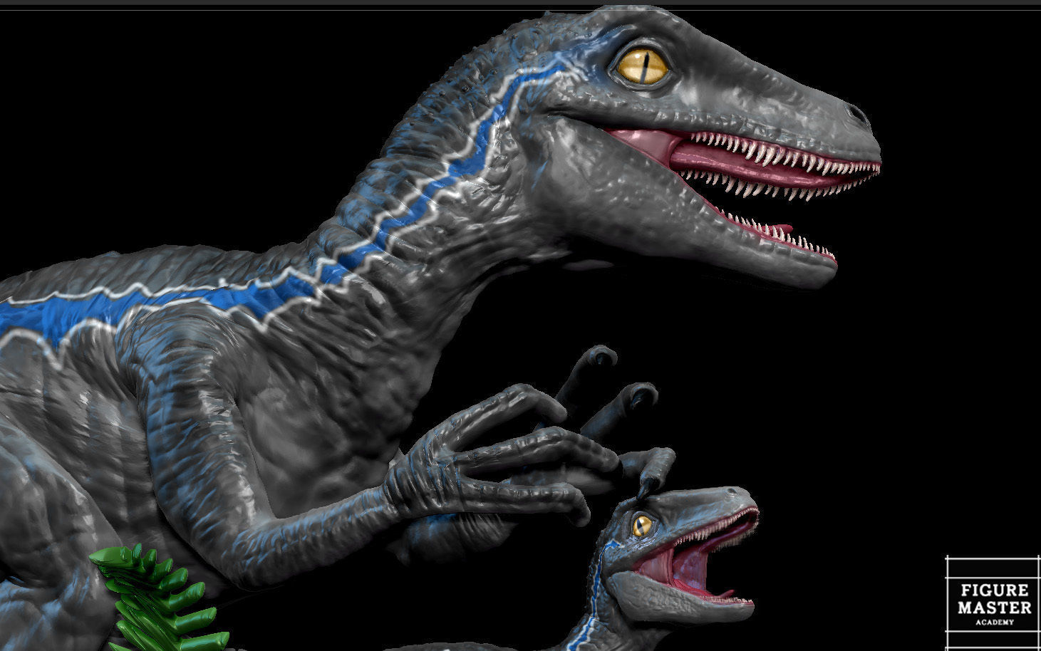 BLUE JURASSIC WORLD DOMINION AND BABY DINOSAUR 3D model 3D printable ...