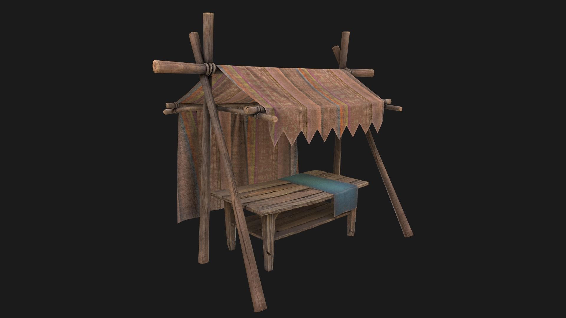 3D model Medieval Bazaar Tent VR / AR / low-poly | CGTrader