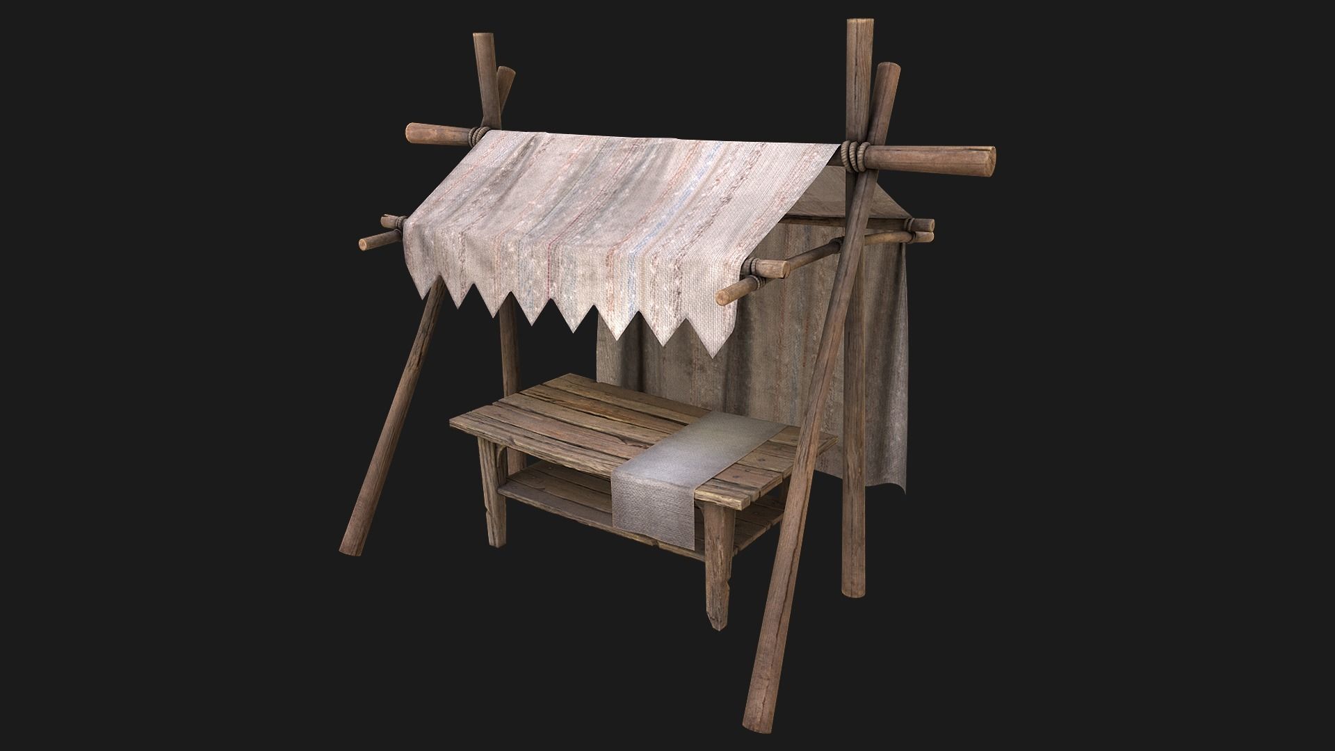 3D model Medieval Market Stalls Tent VR / AR / low-poly | CGTrader