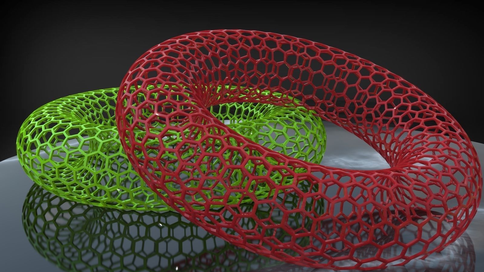 hexagonal mesh ring 3D model 3D printable | CGTrader