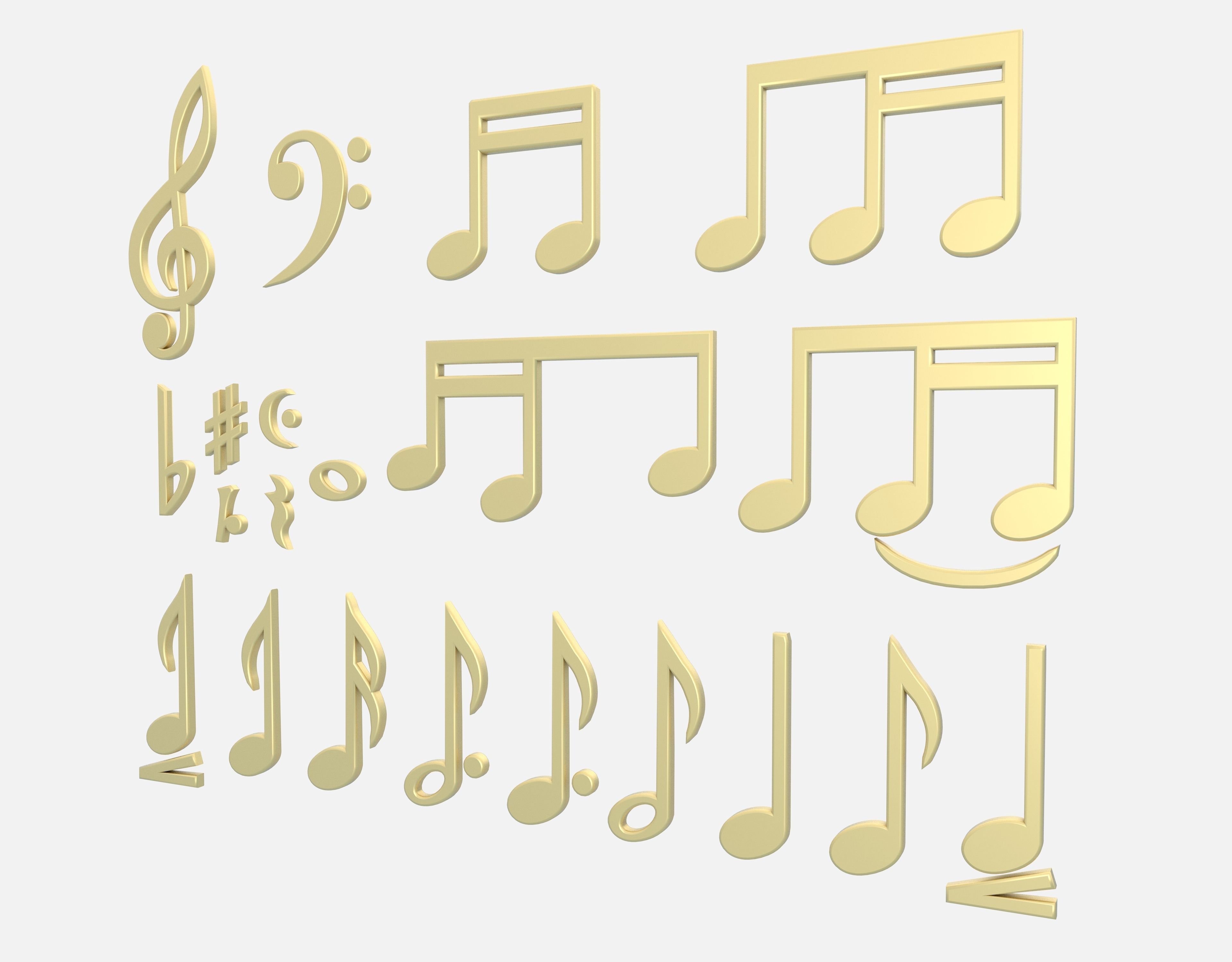 Musical Notes 3D model | CGTrader