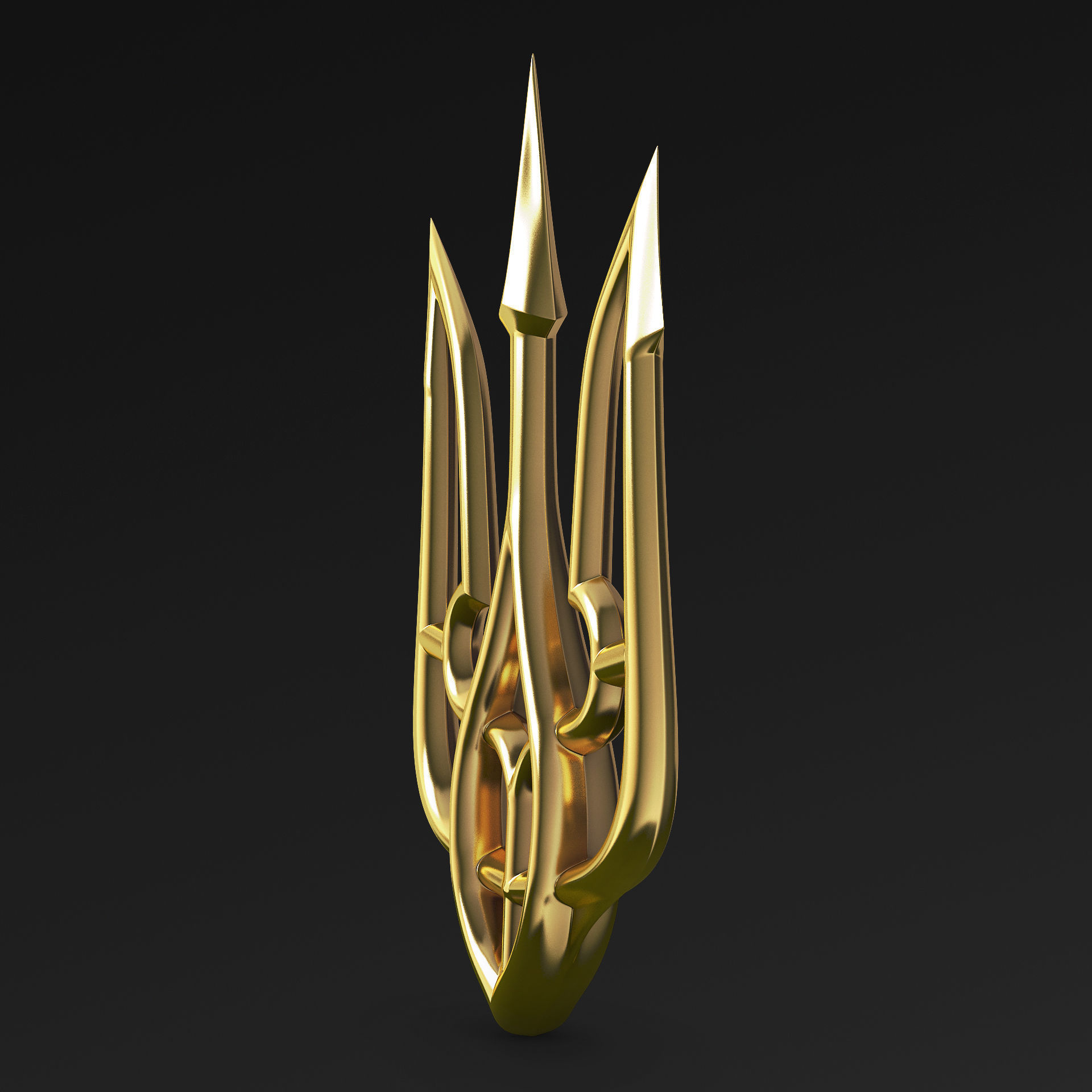 Stylized Ukrainian Tryzub M 2 3D model | CGTrader